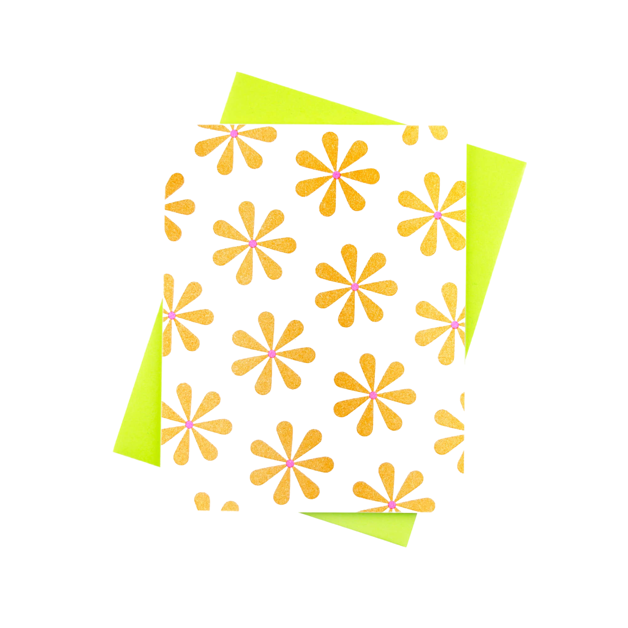 Daisy Pattern Risograph Card – House of Cardoon